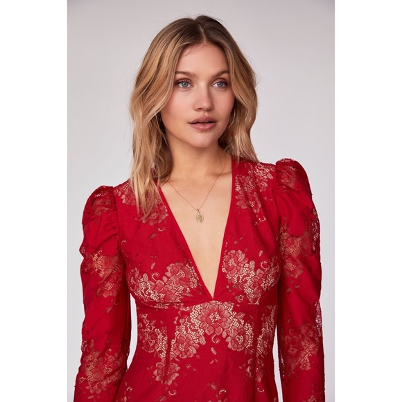SAYLOR | Dresses | Free People X Saylor Lourdes Lace Mini Dress | Poshmark